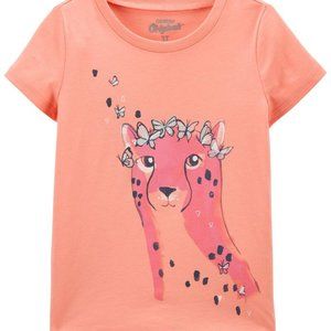 OshKosh B'gosh | Shirts & Tops | Oshkosh Baby Girl Cheetah Graphic Tee ...